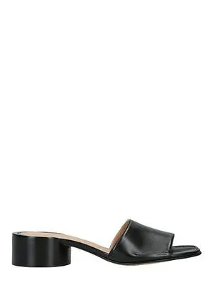 MAISON MARGIELA Tabi Leather Heeled Sandals - Black