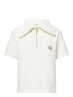 4TH & RECKLESS Eleni Cotton Polo Top - Whte