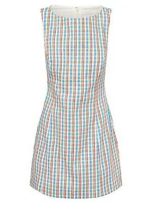 Faithfull The Brand Lyde Checked Cotton-blend Mini Dress - Check