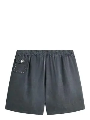 Kith Kin Cupro Linen Embellished Shorts - Black