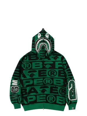 A BATHING APE BAPE Lux Sport Pattern Shark Full Zip Hoodie