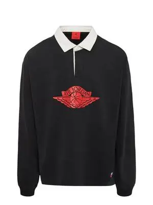 JORDAN Flight Essentials Rugby Top - Black