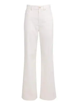 RETORI Stretch-cotton Gabardine Straight-leg Trousers - White