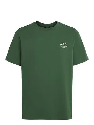 A.p.c. Organic Cotton Rue Madame Logo T-shirt - Green