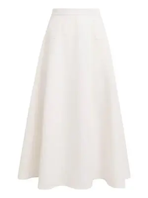 Polo Ralph Lauren Cotton-wool Panel Midi Skirt - Neutral