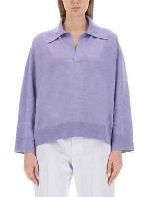 Bottega Veneta Oversize Wool Polo Shirt - Multicolour