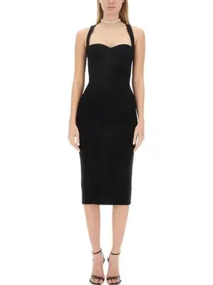 Philosophy Di Lorenzo Serafini Sweetheart-neck Sleeveless Midi Dress - Black
