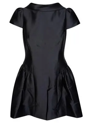 SELF-PORTRAIT SELF-PORTRAIT Mini Taffeta Dress Nero