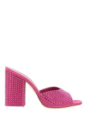 Paris Texas 105mm Holly Anja Embellished Leather Sandals - Fuchsia