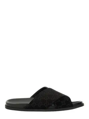 Gucci Gg-printed Slide Sandals - Multicolour