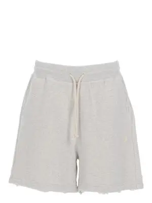 GOLDEN GOOSE Cotton Drawstring Sweat Shorts - Grey