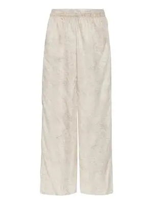 GOLDEN GOOSE All-over Printed Trousers With Star Detail - Bianco