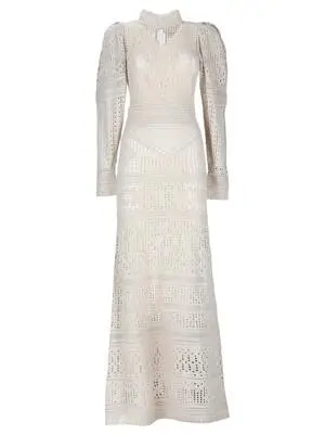 Isabel Marant Étoile Long Sleeve Openwork Maxi Dress - Ivory
