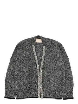 CIRCUS HOTEL Embellished Open-front Cashmere Blend Cardigan - Multicolour