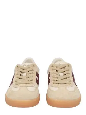 Hogan Leather & Mutton Lace-up Sneakers - Beige