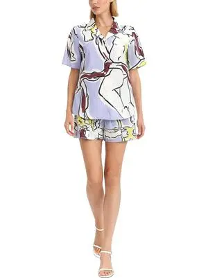 Tory Burch Printed Shirt With Spread Collar - Multicolour
