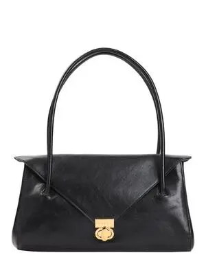 Marni Calf Leather Mini Shoulder Bag - Black