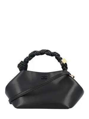 GANNI GANNI Twisted Leather Top Handle Bag