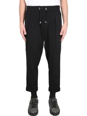 Balmain Wool Tailored Pants - Black