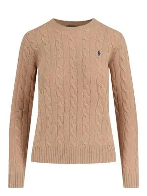 Polo Ralph Lauren POLO RALPH LAUREN Wool & Cashmere Cable Knit Crewneck Jumper Beige
