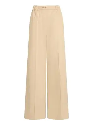 PATOU Iconic Cotton-twill Wide-leg Pants - Beige