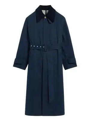 AMI Paris Belted Mac Coat - Blue