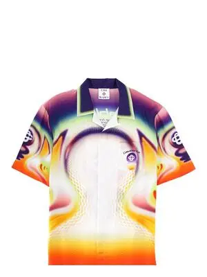 Casablanca Silk Short-sleeve Camp Shirt - Multicolour