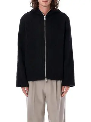 Our Legacy Hooded Zip-front Wool Cardigan - Nero