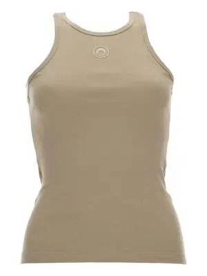 MARINE SERRE Slim Fit Moon Logo Top - Beige
