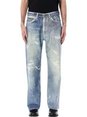 Our Legacy OUR LEGACY Relaxed Wide-Leg Printed Jeans Digital Print