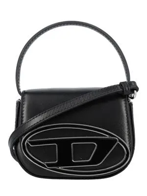 DIESEL® Logo Detail Mini Crossbody Bag - Nero