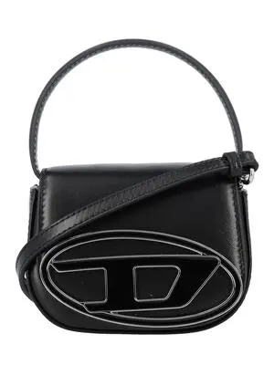 DIESEL® Logo Detail Mini Crossbody Bag - Nero