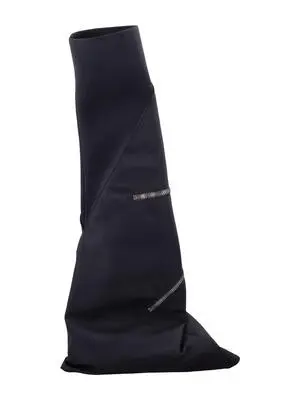 Rick Owens Over-the-knee Sneakers With Dual Front Zips And Shark-tooth Soles - Nero
