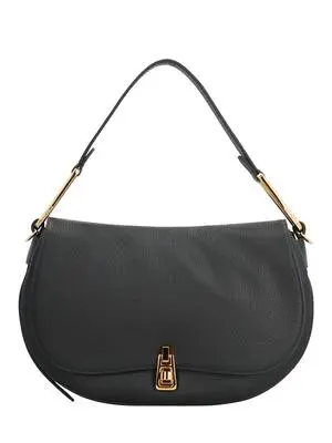 COCCINELLE Magie Soft Leather Handbag With Turn-lock Flap - Black
