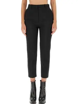 Alexander McQueen Wool And Cupro Tailored Pants - Black