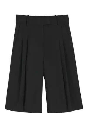 BY MALENE BIRGER Cymbaria High-waist Wide-leg Shorts - Black