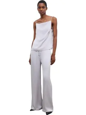 HOUSE OF DAGMAR Viscose Satin Camisole Top - Silver