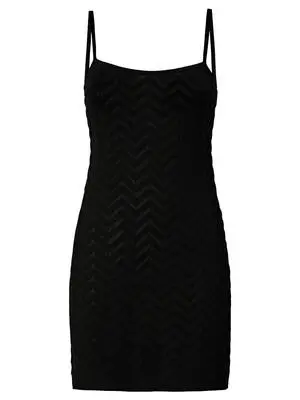 Missoni Chevron Pattern Mini Dress - Black