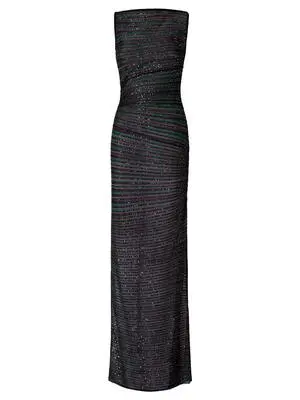 Missoni Long Striped Knit Dress With Sequins And Lamé Threads - Multicoloured