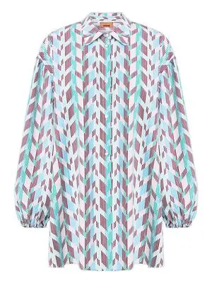 Missoni Printed Cotton Poplin Shirt With Wide Sleeves - Multicoloured