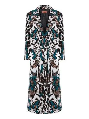 Missoni Animalier Pattern Single Breasted Coat - Multicoloured