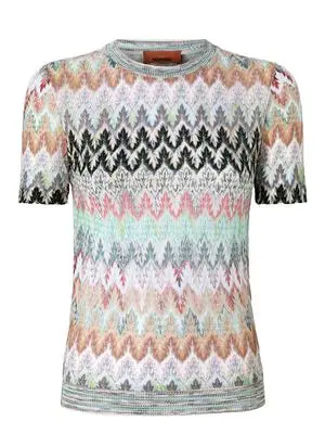 Missoni Lace Motif Cotton-viscose Lamé T-shirt - Multicoloured