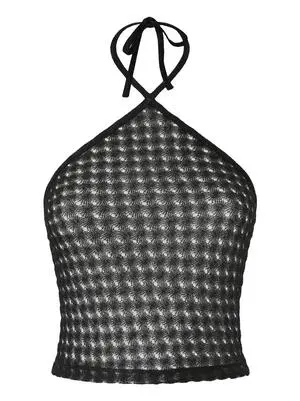 Missoni Lamé Viscose Halter Neck Top - Black