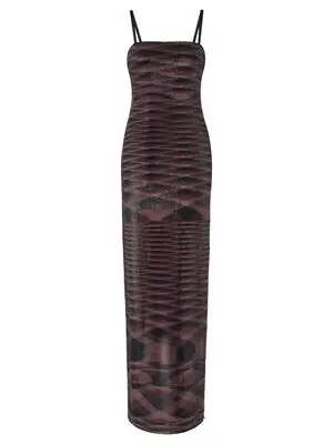 Missoni Strapless Flame Pattern Maxi Dress - Multicoloured