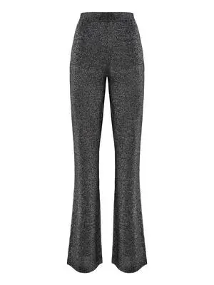 Missoni Straight Leg Lamé Trousers - Silver