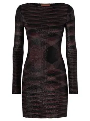 Missoni Long Sleeve Flame Pattern Mini Dress - Multicoloured