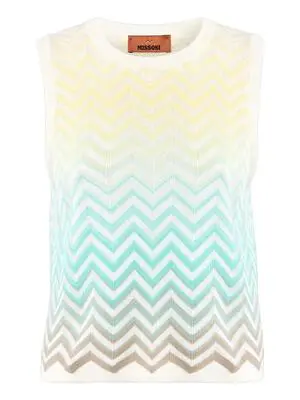 Missoni Sleeveless Chevron Knit Top - Multicoloured