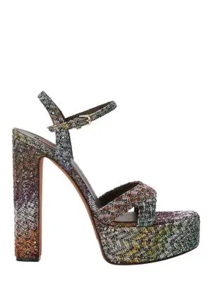 Missoni Sequined Platform Sandals - Multicoloured