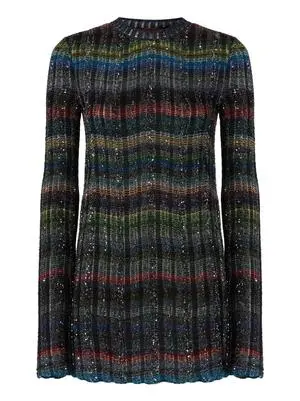 Missoni Crew Neck Sweater With Wave Pattern - Multicoloured