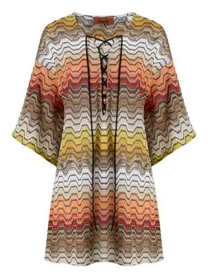 Missoni Short Caftan With Greek Motif - Multicoloured
